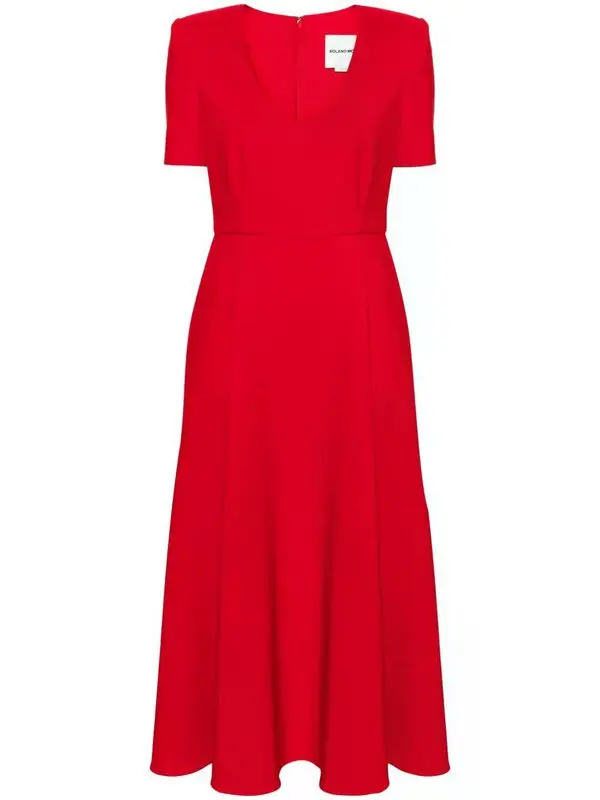 Roland Mouret A-line Midi Dress - Red