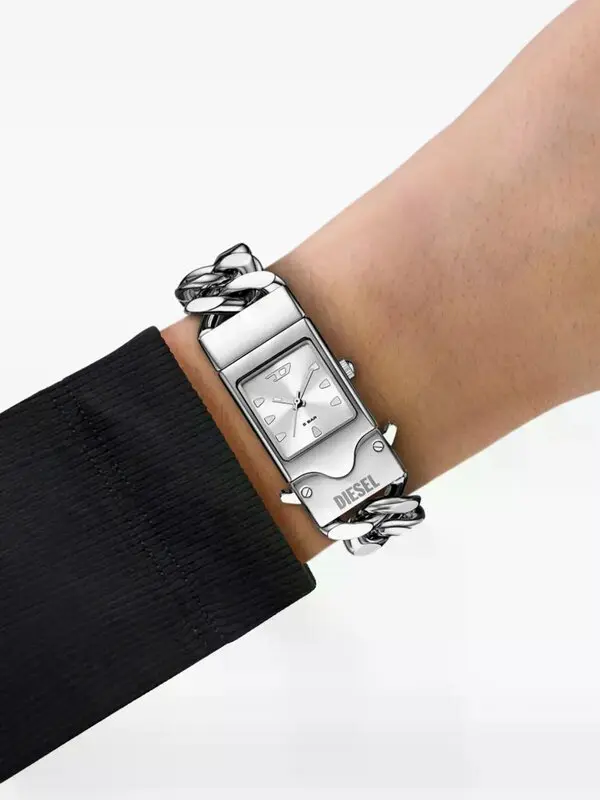 DIESEL® Watch With Rectangular Case And Link Bracelet