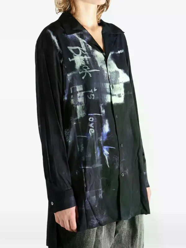 Y’s Graphic Print Long Sleeve Shirt