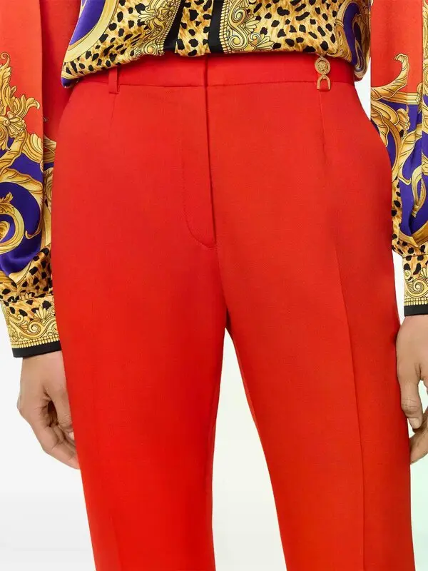 Versace Wool-blend Flared Trousers - Red