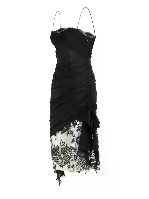 Alessandra Rich Lace-trimmed Bow Mini Dress