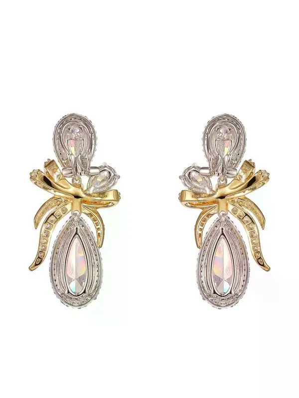 ANABELA CHAN 18k Yellow Gold And Rhodium Ruban Diamond Earrings