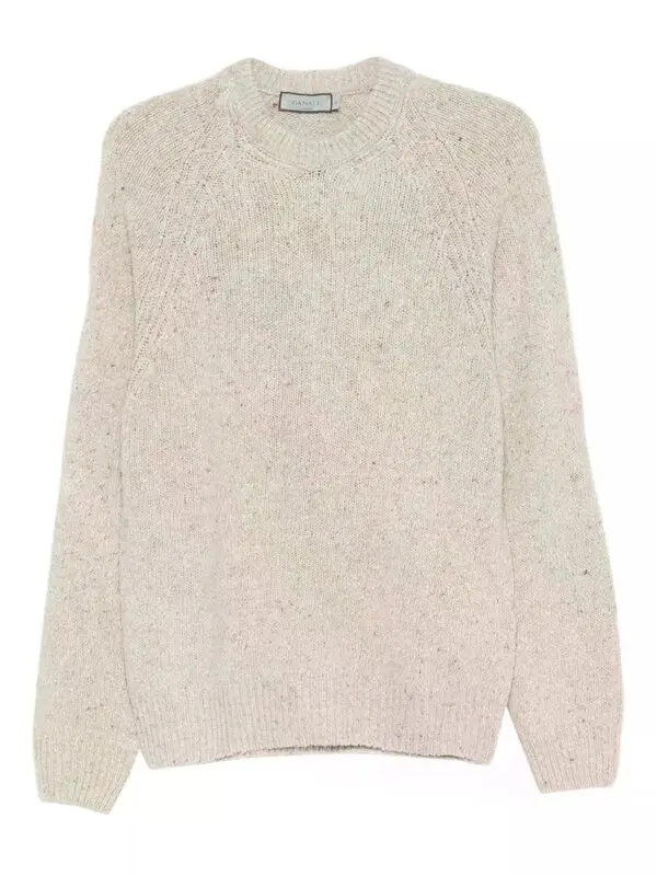 Canali Speckled Crew Neck Sweater