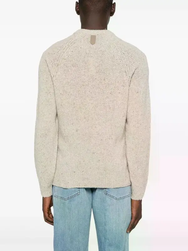 Canali Speckled Crew Neck Sweater