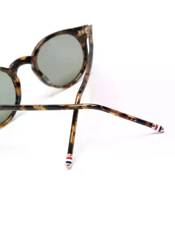 Thom Browne Tortoiseshell Round Frame Sunglasses - Brown