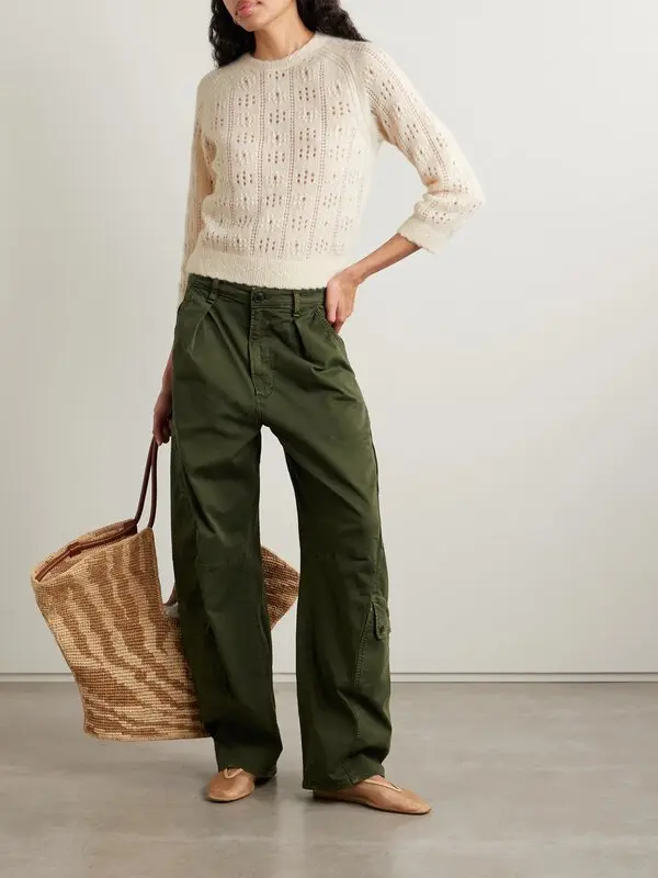 DÔEN Emiliana Pointelle-knit Alpaca-blend Sweater