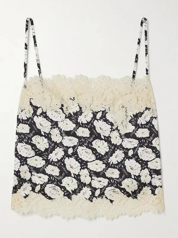 DÔEN Loure Lace-trimmed Floral-print Camisole - Multi