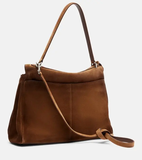 Balenciaga Rodeo Medium Suede Shoulder Bag - Brown