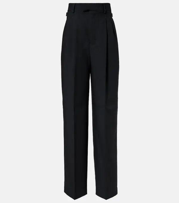 AMI Paris High-rise Virgin Wool Twill Trousers