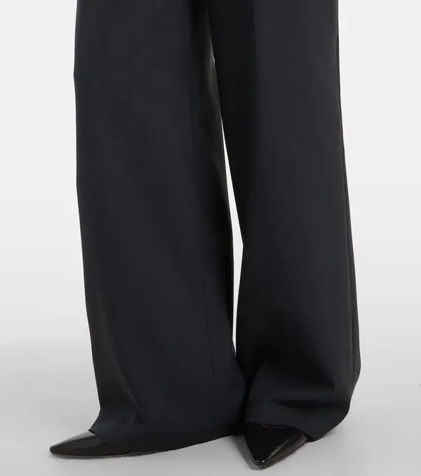 AMI Paris High-rise Virgin Wool Twill Trousers