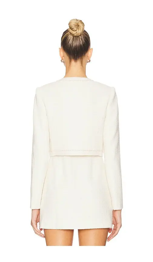 LoveShackFancy Ralphette Cropped Jacket - Cream