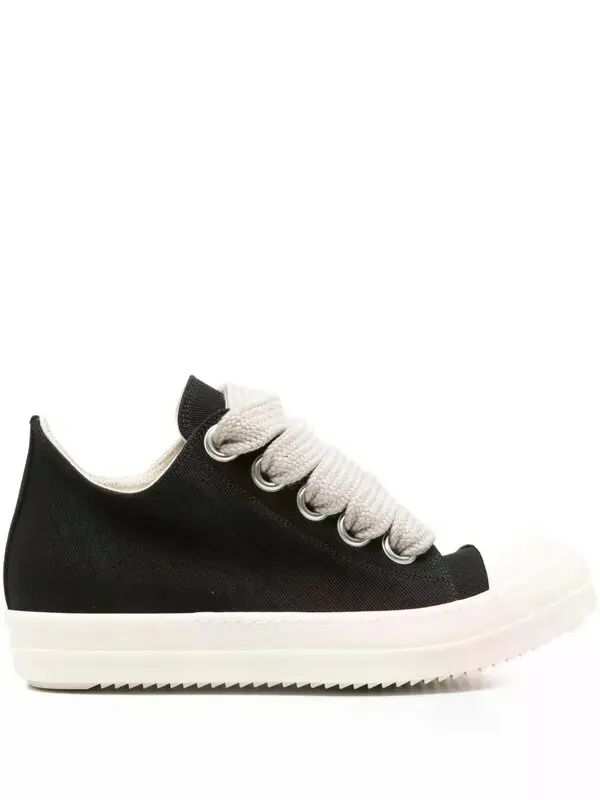 Rick Owens Lace-up Canvas Sneakers - Black