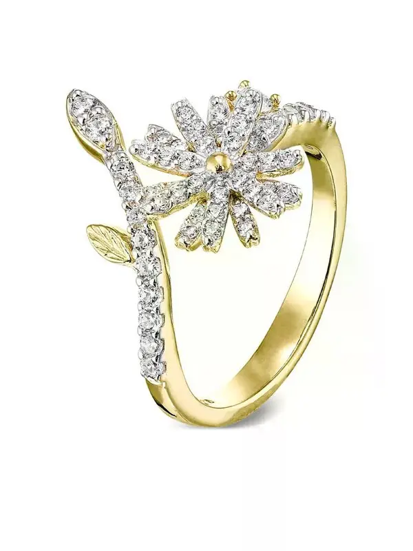 ANABELA CHAN 18k White Diamond Daisy Ring