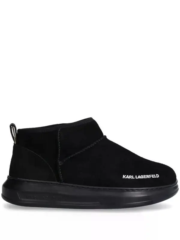 Karl Lagerfeld Wool Logo Print Thermo Boots