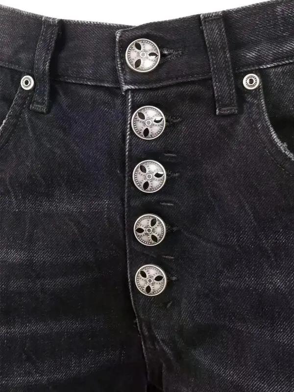 DONDUP Button Fly Straight Leg Jeans