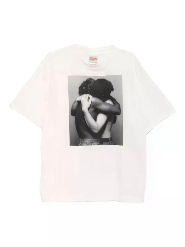 SAINT MXXXXXX Logo-printed T-shirt - Neutrals