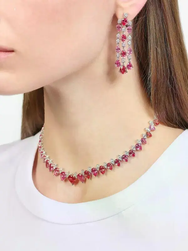 ANABELA CHAN Padparadscha Infinity Sapphire And Diamond Necklace