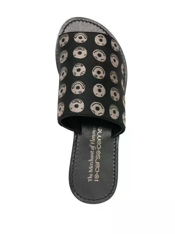 10 CORSO COMO Embossed Smiley Face Slides