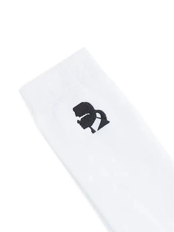Karl Lagerfeld Embroidered Logo Crew Socks Set Of Three