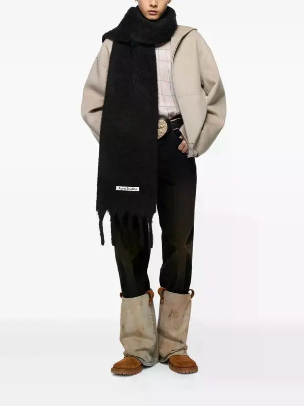 Acne Studios Fringed Scarf - Black