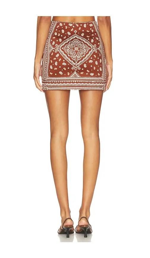 Amanda Uprichard Printed Mini Skirt
