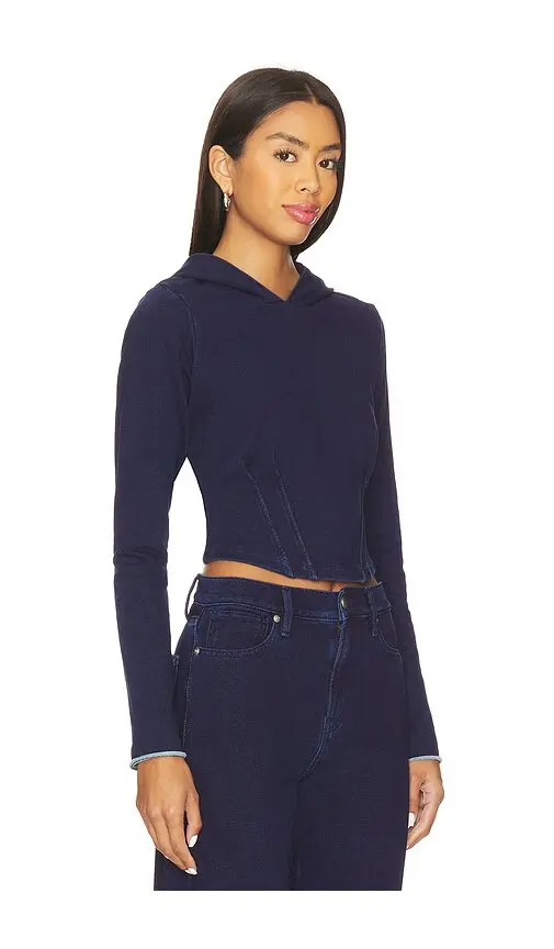 Good American Jeanius Corset Hoodie