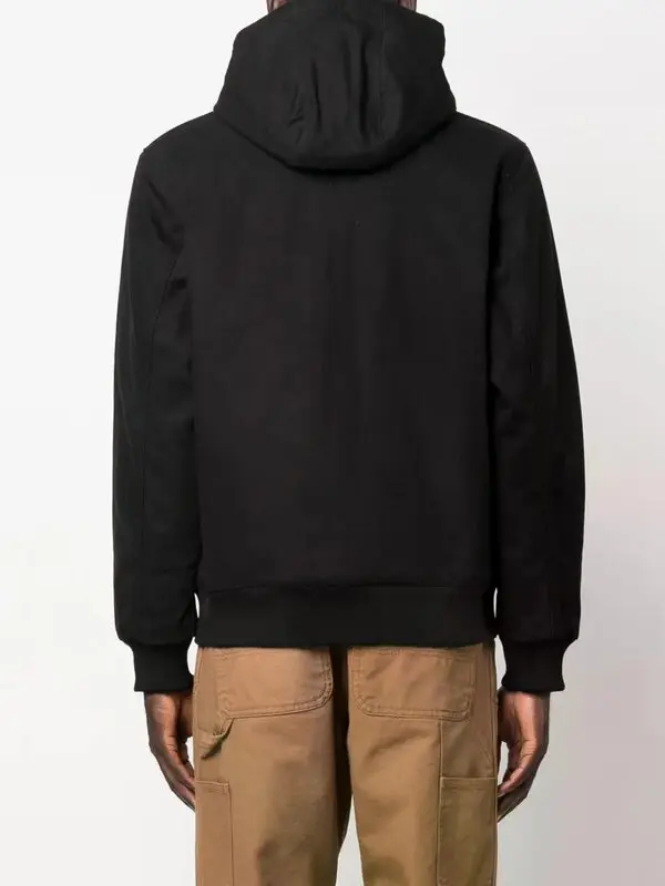 Carhartt Work In Progress Cotton Hooded Jacket With Logo Patch