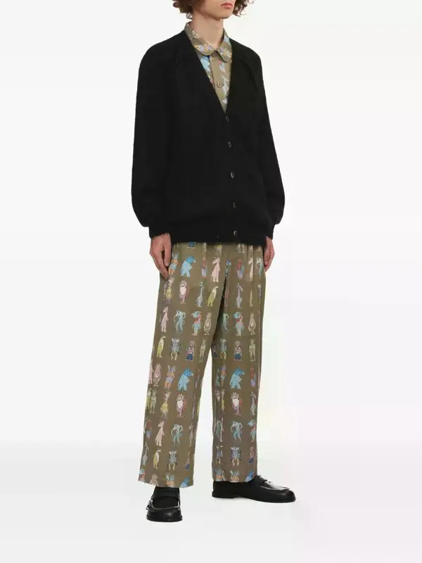 Undercover Buttoned Raglan-sleeve Cardigan