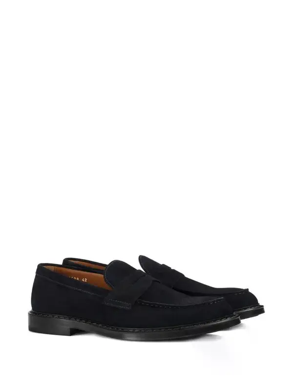 DOUCAL'S Suede Penny Loafers - Blue