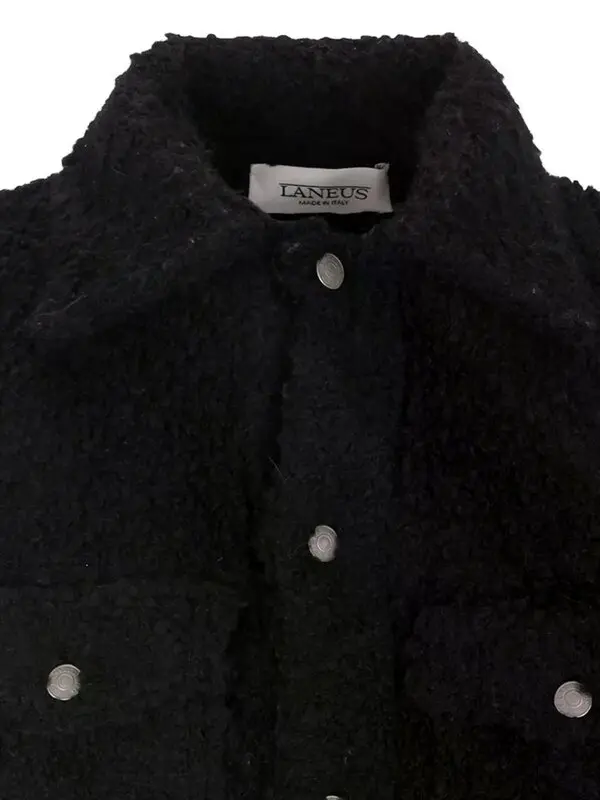 LANEUS Textured Button-fastening Shirt Jacket