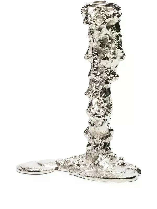 POLSPOTTEN Large Drip Candle Holder - Silver