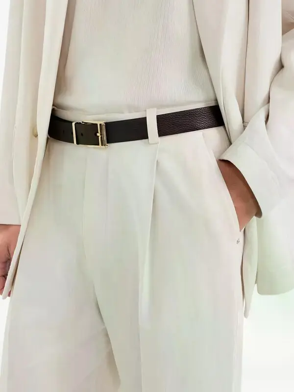 FERRAGAMO Leather Belt With Branded Buckle
