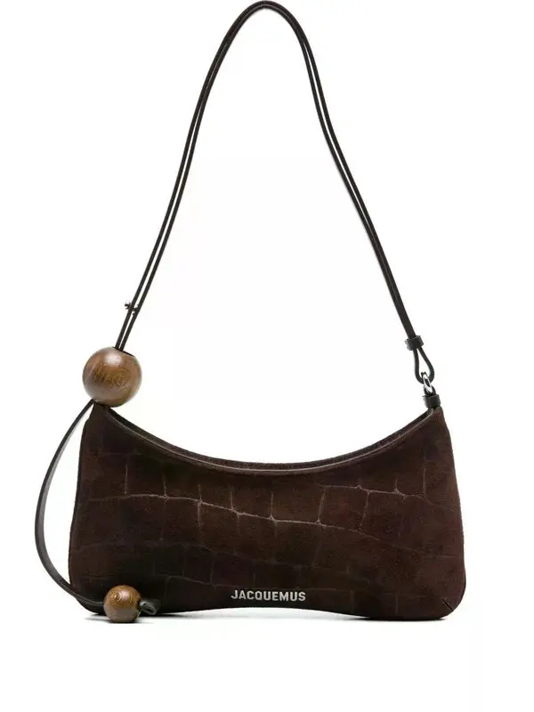 Jacquemus Le Bisou Crocodile-effect Shoulder Bag - Brown