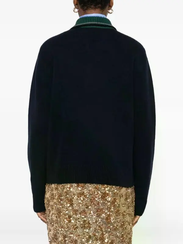N°21 Ribbed Polo Top With Button Detail