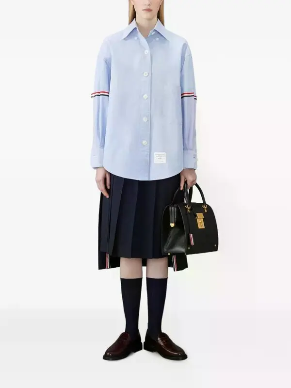 Thom Browne Grosgrain-trimmed Cotton Shirt