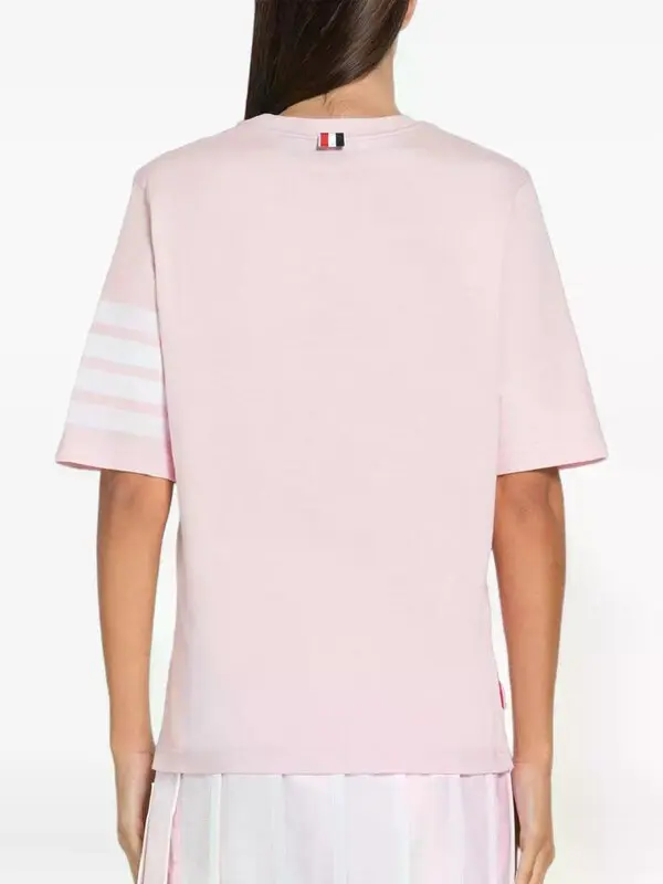 Thom Browne Four-bar Stripe Sleeve T-shirt - Pink