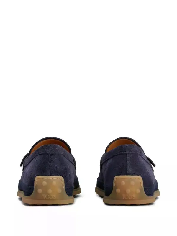 TOD'S Buckle-detail Suede Loafers - Blue