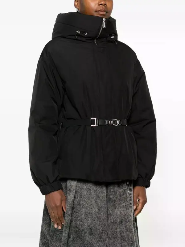 MOORER Belted High-neck Jacket