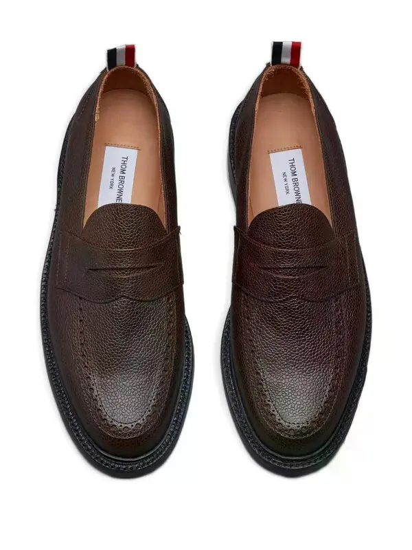 Thom Browne Leather Penny Strap Loafers - Brown