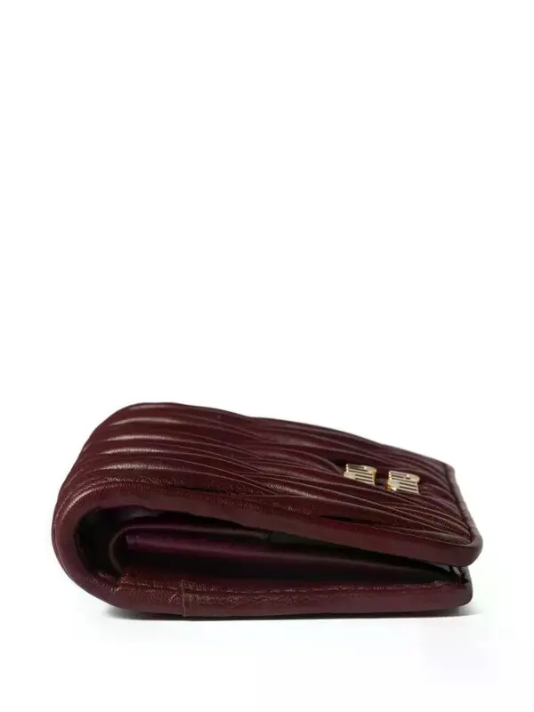 Miu Miu Small Matelassé Nappa Leather Wallet - Red