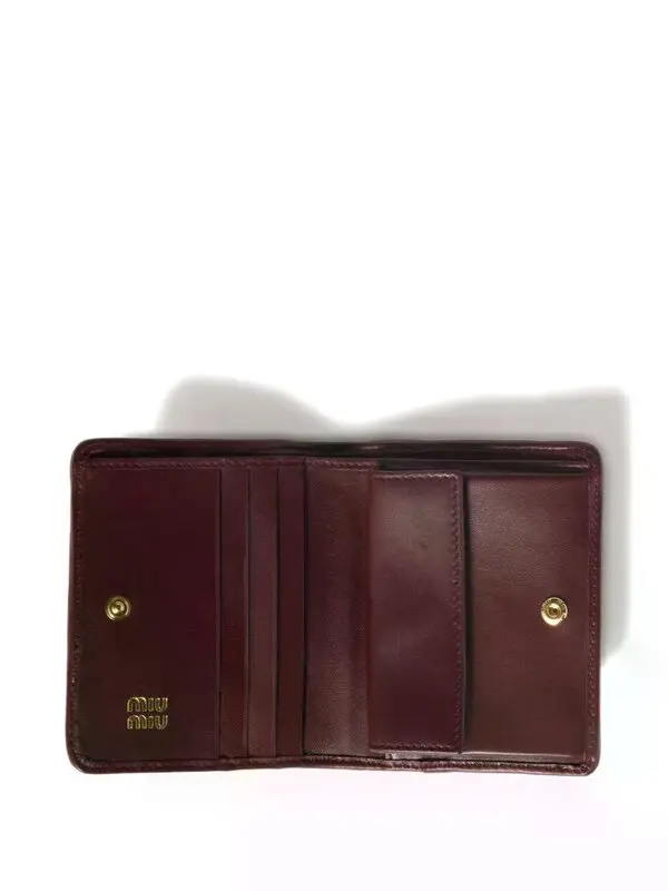Miu Miu Small Matelassé Nappa Leather Wallet - Red