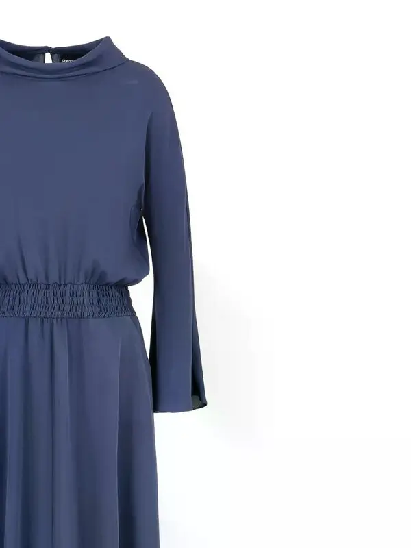 Giorgio Armani Dark Long Sleeve Elasticated Waist Dress