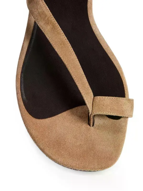 Khaite Aimee Ankle-wrap Sandals - Neutrals