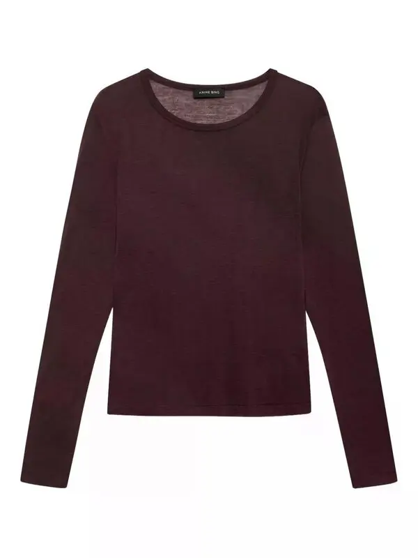 ANINE BING Sylvie Long-sleeve T-shirt - Brown