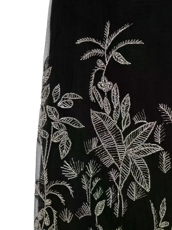 Costarellos Embellished Floral Midi Skirt