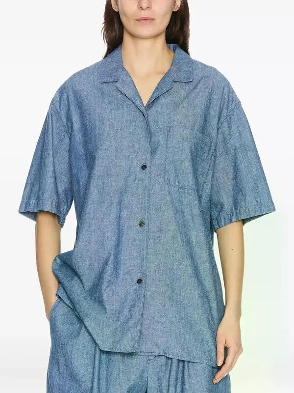 THE ROW Short-sleeve Collared Shirt - Blue