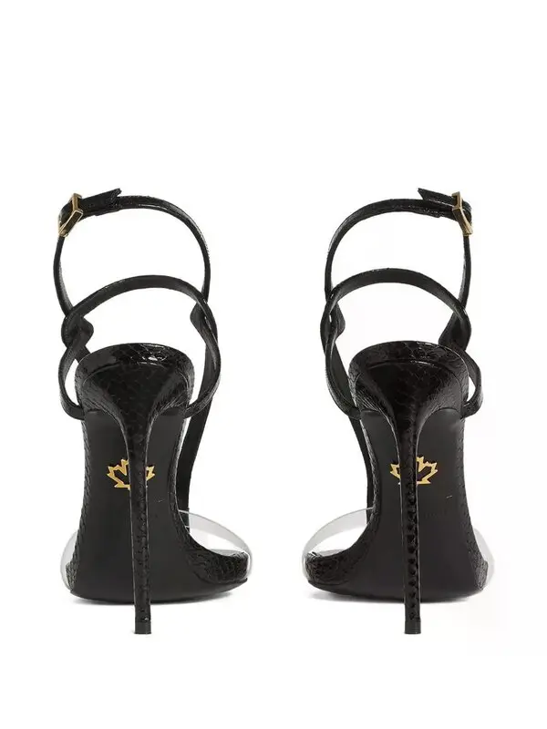 Dsquared2 Leather Stiletto Sandals