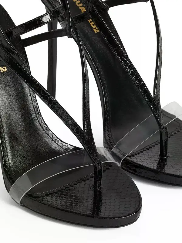 Dsquared2 Leather Stiletto Sandals