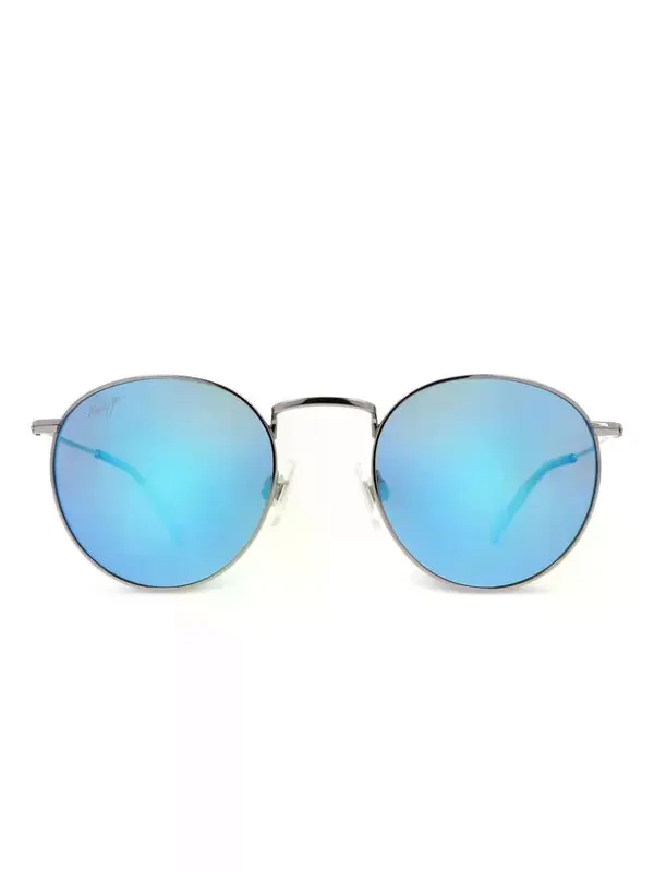 Maui Jim Pūkaua Round-frame Sunglasses - Silver