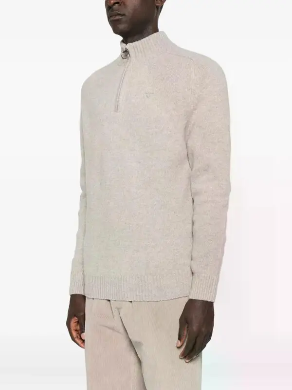 Barbour Grangetown Zip-up Sweater - Neutrals